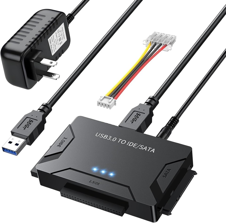 Hard Drive Reader USB 3.0 SATA IDE Adapter Universal External Data ...