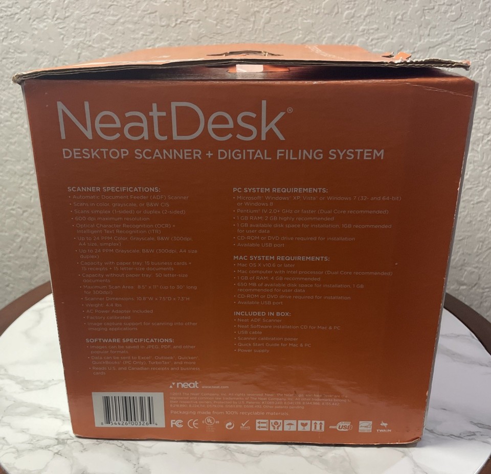 NeatDesk Desktop Scanner & Digital Filing System ND-1000 | eBay