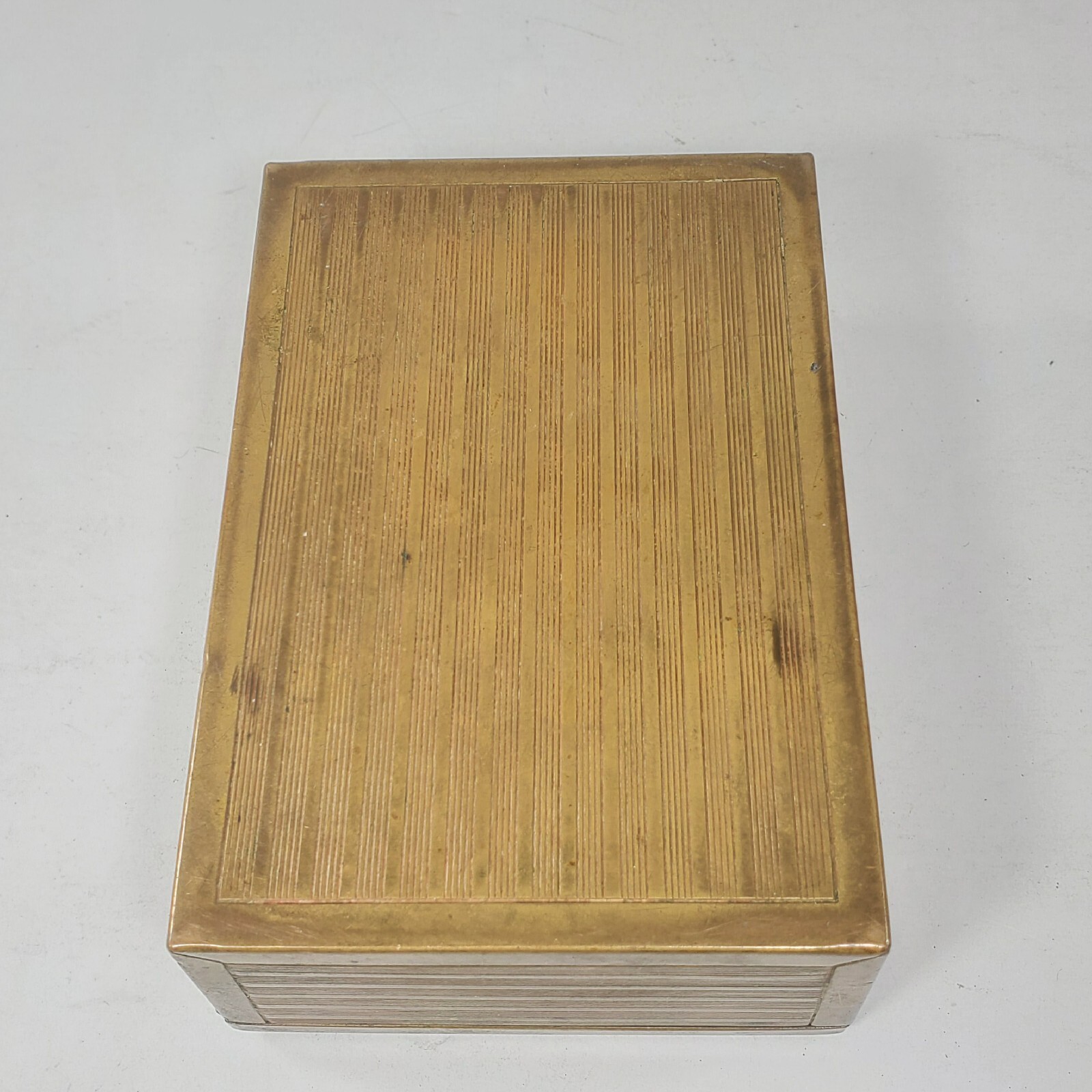 Vintage early brass State Express Cigarettes 555 box trinket hinged ...