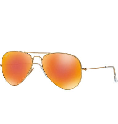 Ray Ban Aviator Gold/Orange Flash 58 mm Men's Sunglasses RB3025 112/69 ...