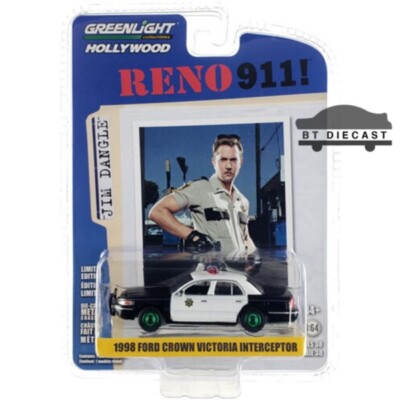 GREENLIGHT RENO 911 1998 FORD CROWN VICTORIA POLICE CAR 1/64 44980 B ...