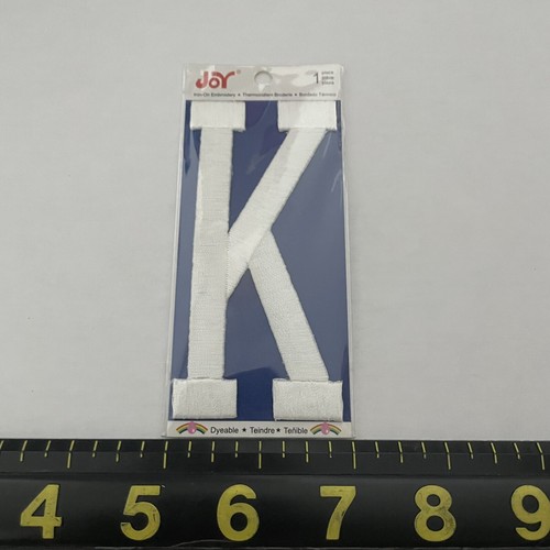 4” Tall K White Letter Initial “K” Patch M007 | eBay