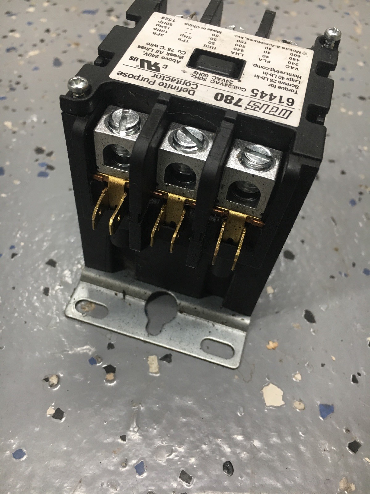 Mars 780 Definite Purpose Contactor 61445, 3 Pole, 40 A, Coil 24V | eBay