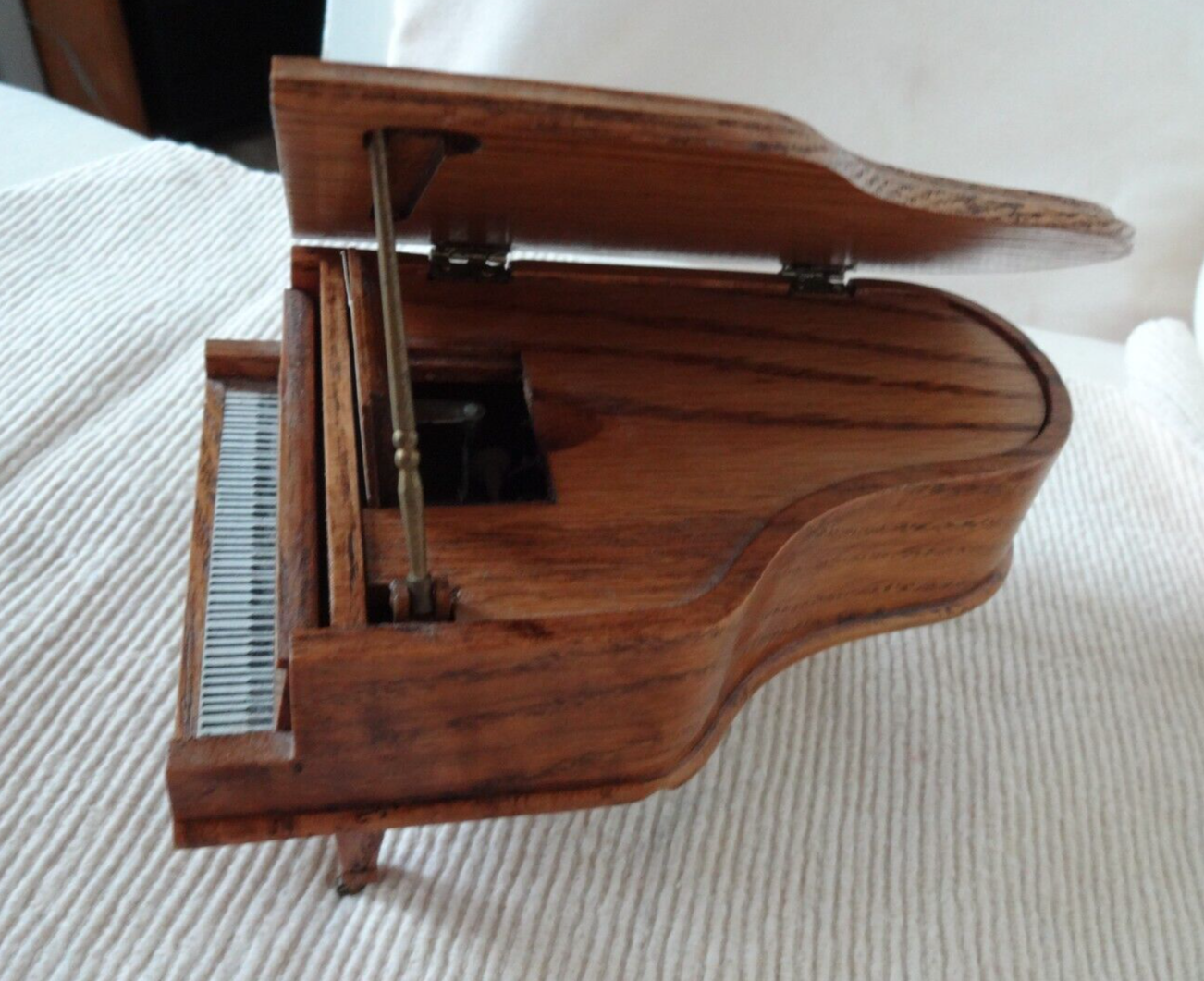 Vintage Nocturne Oak Wood Grain Grand Piano Music Box made in USA | eBay