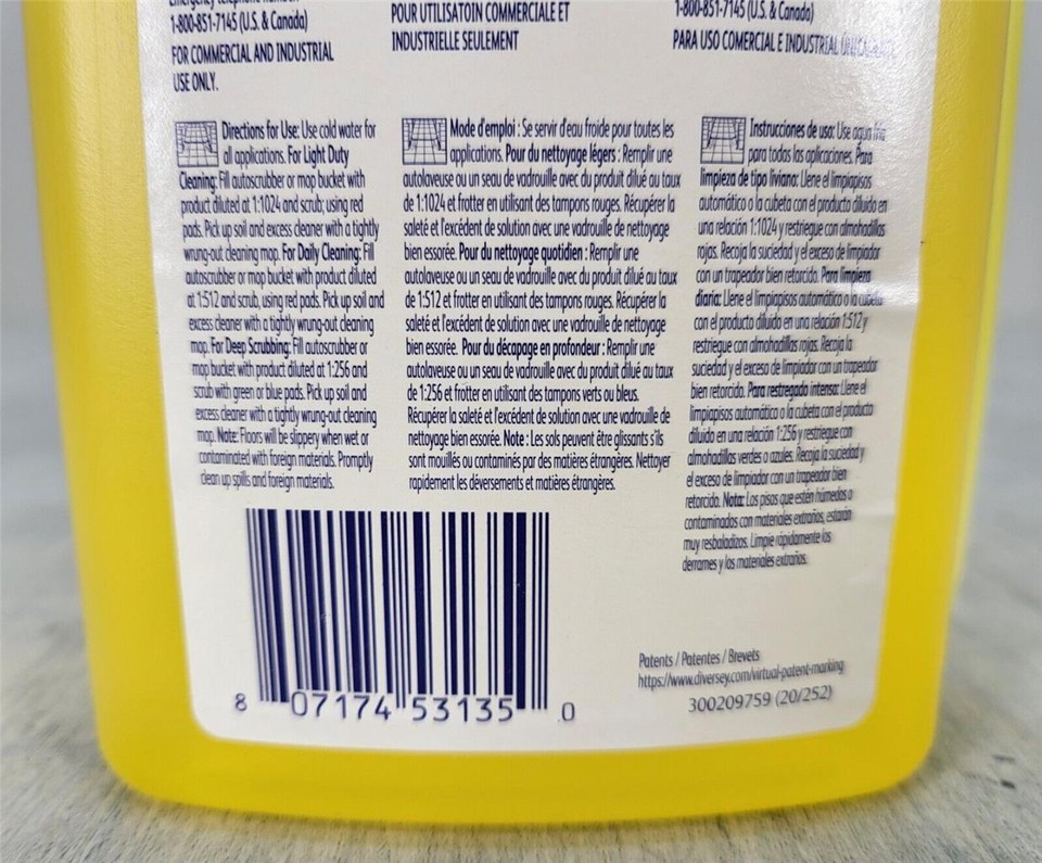 Diversey 94996440 Prominence Heavy Duty Floor Cleaner 32 oz Citrus ...
