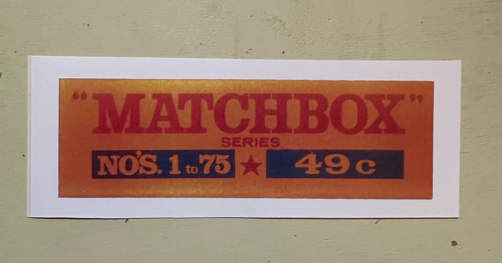 Matchbox - Lesney - 1950-1960 Decal/Sticker + FREE Decal | eBay