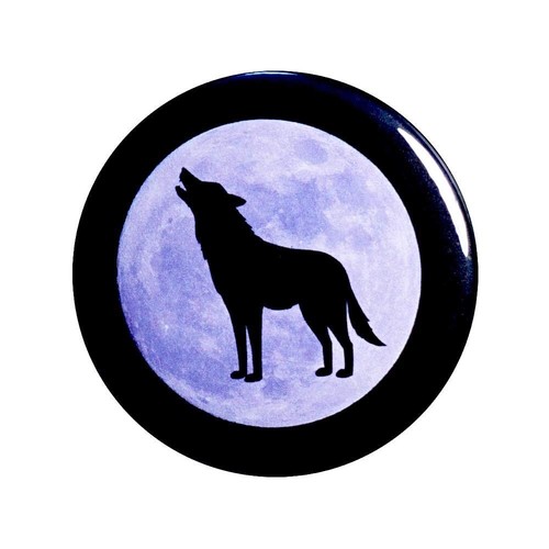 Wolf Howling Purple Full Moon Pin Button Cool Wolf Backpack Jacket Pin ...