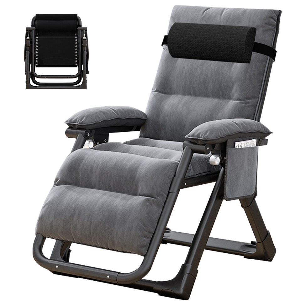 Padded 0 Gravity Chair Zero Gravity Recliner Chair Folding Reclining Chaise | eBay