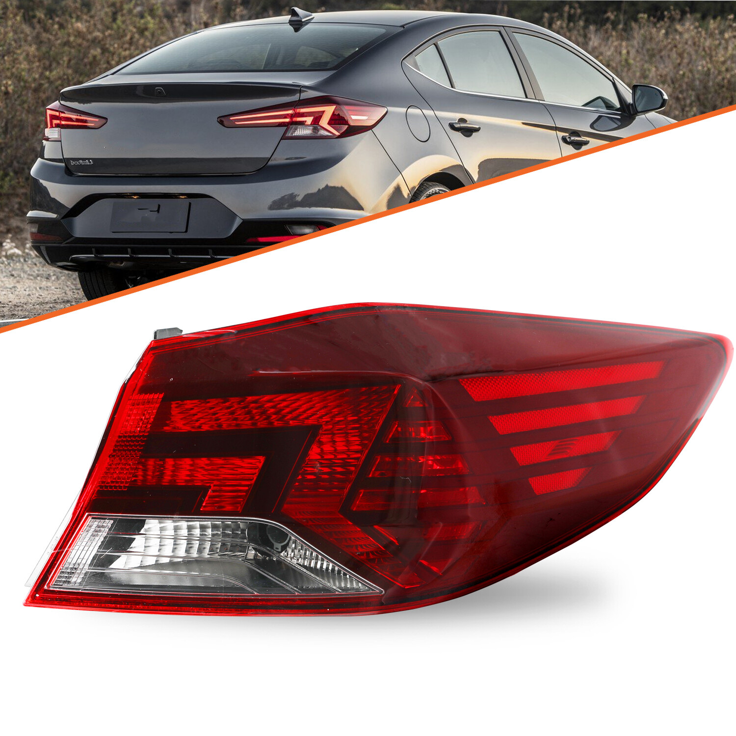 For 2019-2020 Hyundai Elantra Tail Light Passenger and Outer Side Type ...