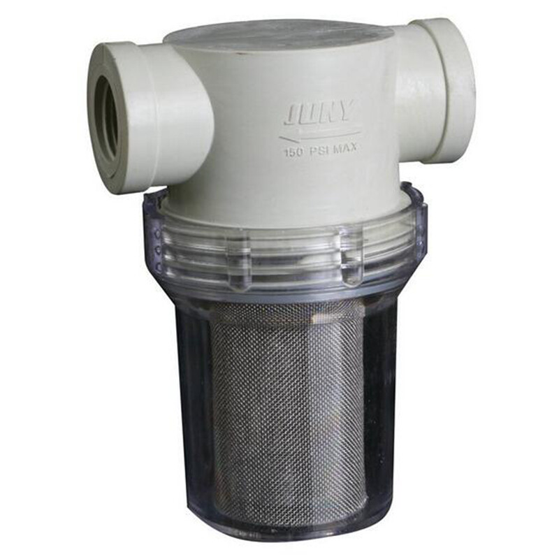 High Flow Pipeline Filter Garden Pond Inline Water Pump Mesh Strainer ...