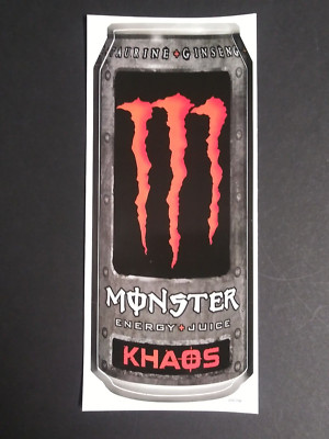Monster Energy Drink Orange Khaos Sticker - Surf Skate Snowboard 11"h ...
