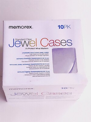 MEMOREX 10-Pack Standard Clear Jewel Cases CD/DVD NEW/Sealed | eBay