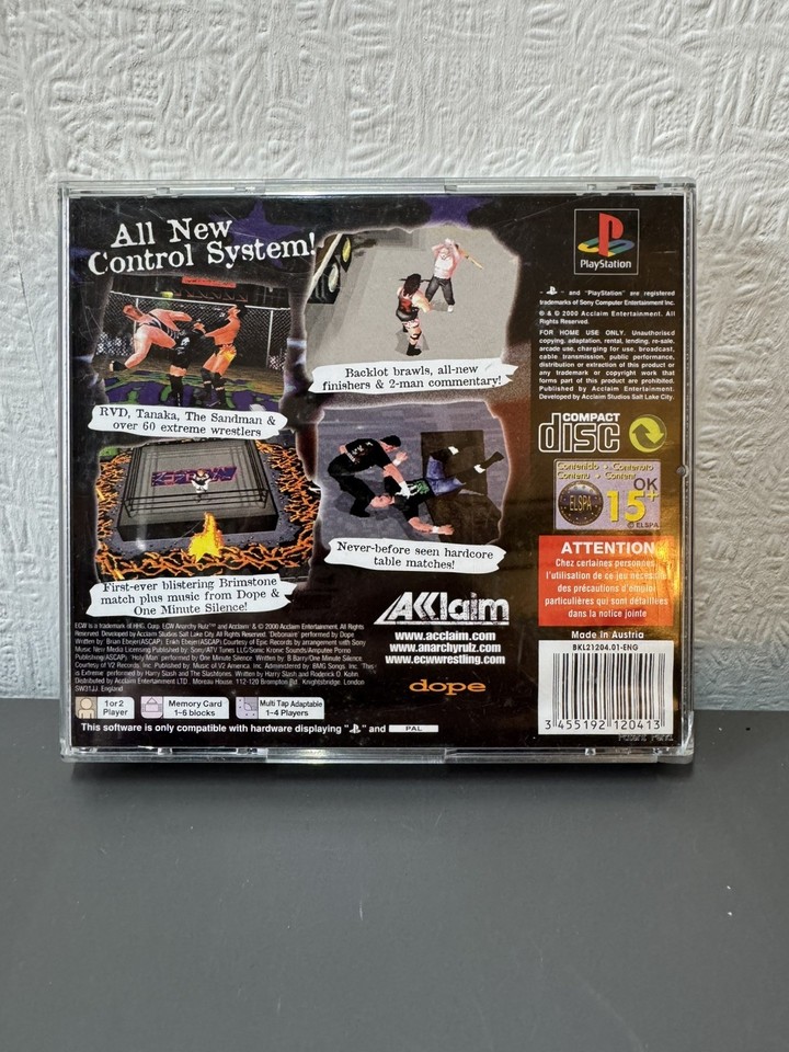 ECW Anarchy Rulz Sony PlayStation 1 PAL | eBay UK