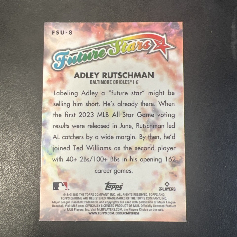 2023 - Topps Chrome Update - Future Stars - Adley Rutschman FSU-8 ...