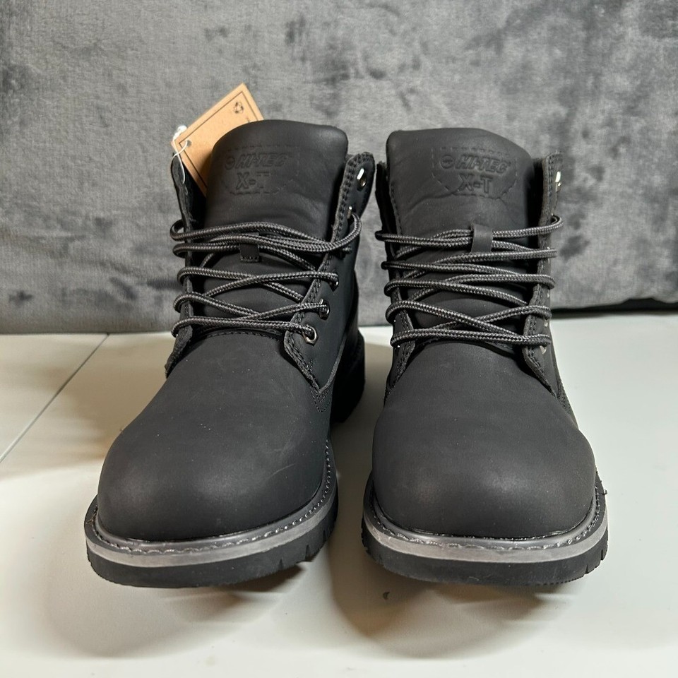 Hi-Tec Reznor Soft Toe Boots Black Ankle Workwear 6in Casual Mens Size ...