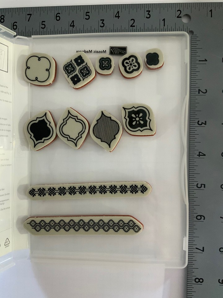 Stampin Up Stamp Set MOSAIC MADNESS Retired Sets Geometric Pattern ...