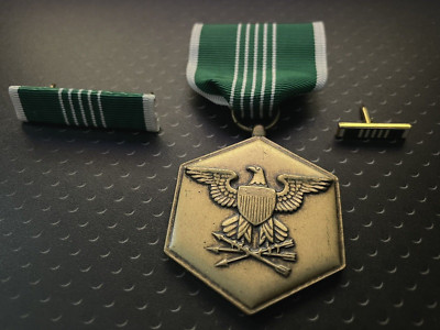 GENUINE U. S. ARMY COMMENDATION MEDAL (FULL SIZE) RIBBON , LAPEL PIN ...