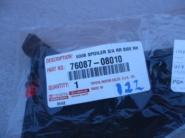 For Toyota Sienna 2021-2022 Toyota 7608708010 Rear Right Spoiler for ...