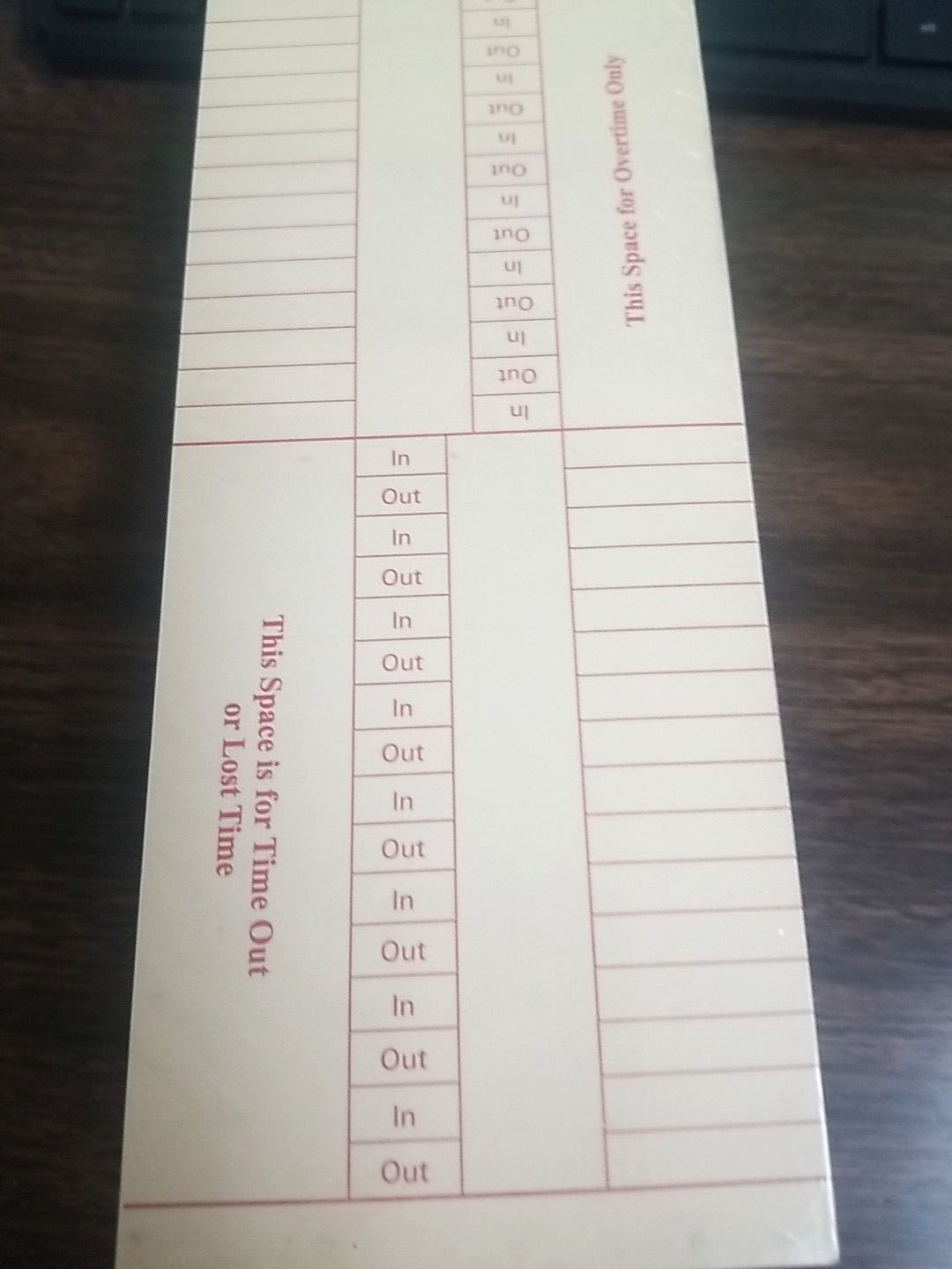 (250) TIME CARDS, BI WEEKLY, TWO SIDED USED FOR AMANO, ACROPRINT ...