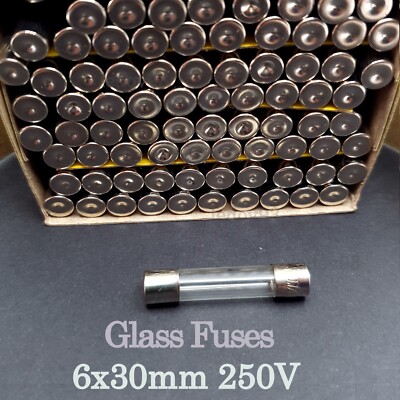 Quick Acting 6mm x 30mm 250V Glass Fuse 0.1A - 30A Tube Electrical ...