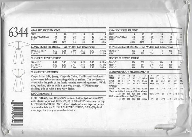 6344 Misses' Tops Sewing Pattern LOOK 2 Lengths Sleeve Options Sizes 8 ...