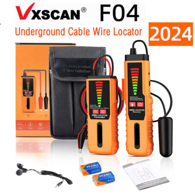 VXSCAN F04 Underground Cable Locator,Wire Tracer with Earphone,Cable ...