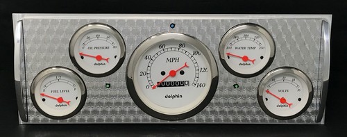 1941 1942 1943 1944 1945 1946 Chevy Truck 5 Gauge Dash Engine Turned ...