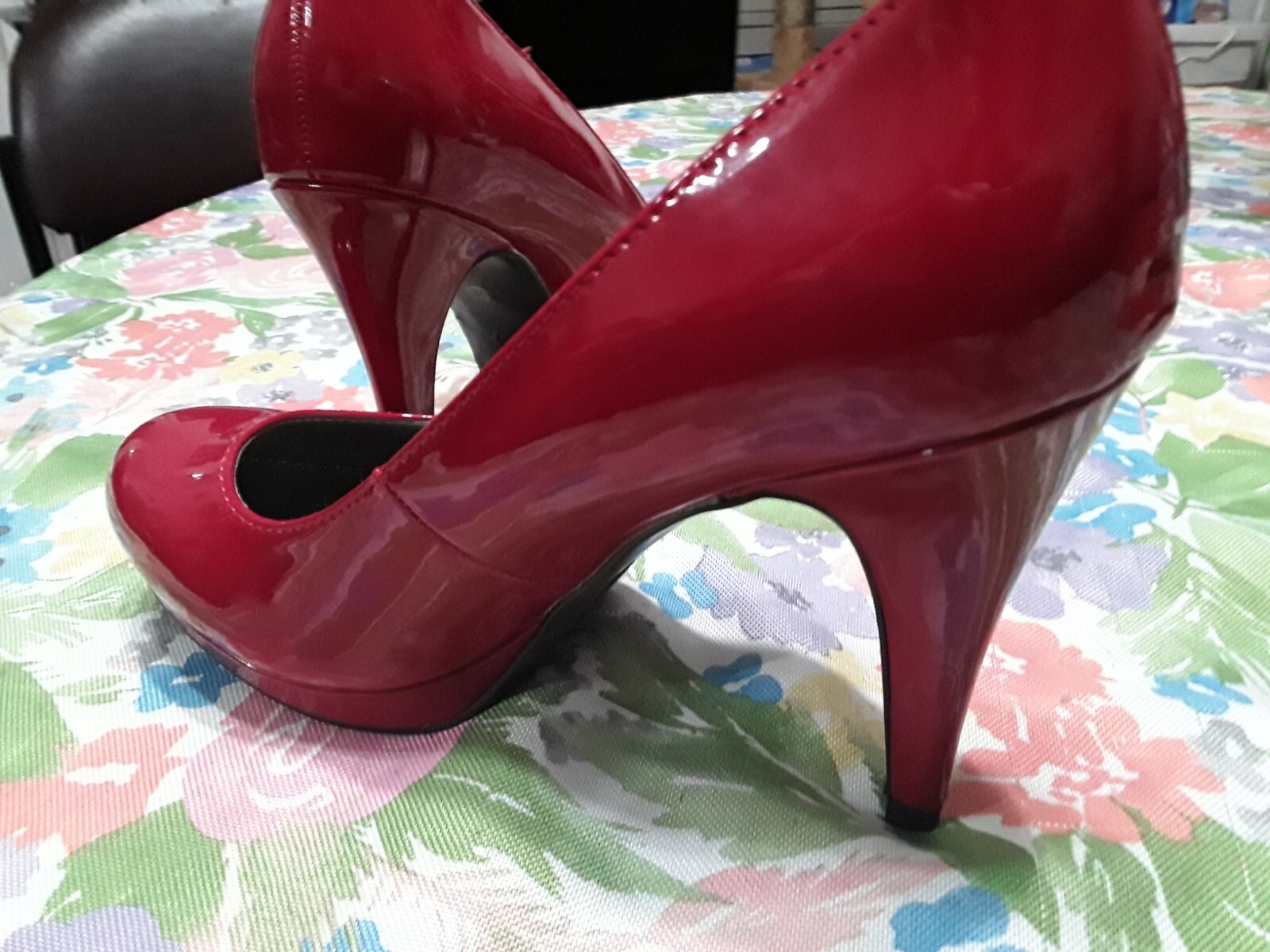 Women's Worthington Red Patent 4 Inch Heels Shoes Siz… - Gem