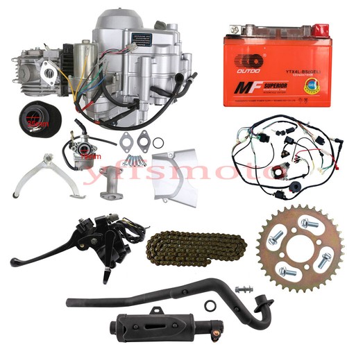 Full Kit 125cc Engine Motor Semi Auto w/ Reverse for ATV Quad Four ...