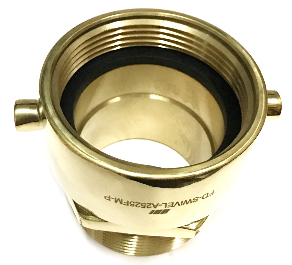 2-1/2" Female NST-NH x Male NPT HYDRANT SWIVEL BRASS ADAPTER SNOOT ...