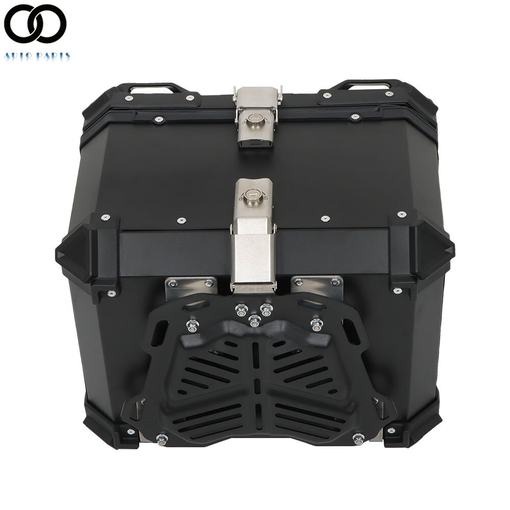 Black Motorcycle Top Case Tail Box Waterproof Luggage Scooter Trunk ...