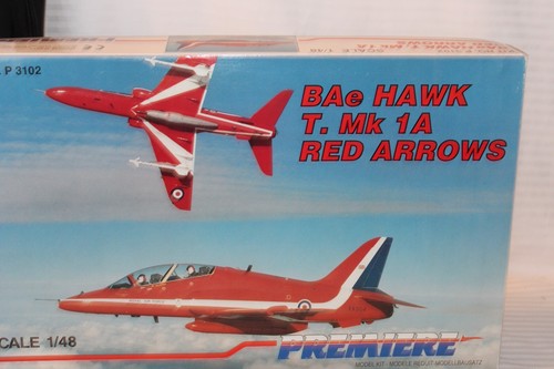 1/48 Scale Premiere, BAe Hawk T. Mk 1A Red Arrow Jet Model Kit #3102 BN ...