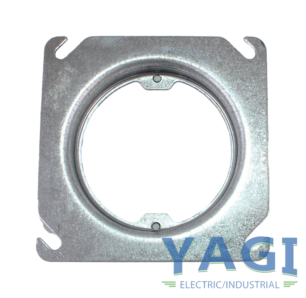 YAGI 43058 Steel Plaster Ring 2-3/4 Inch Square Open Ears Raised 5/8 ...
