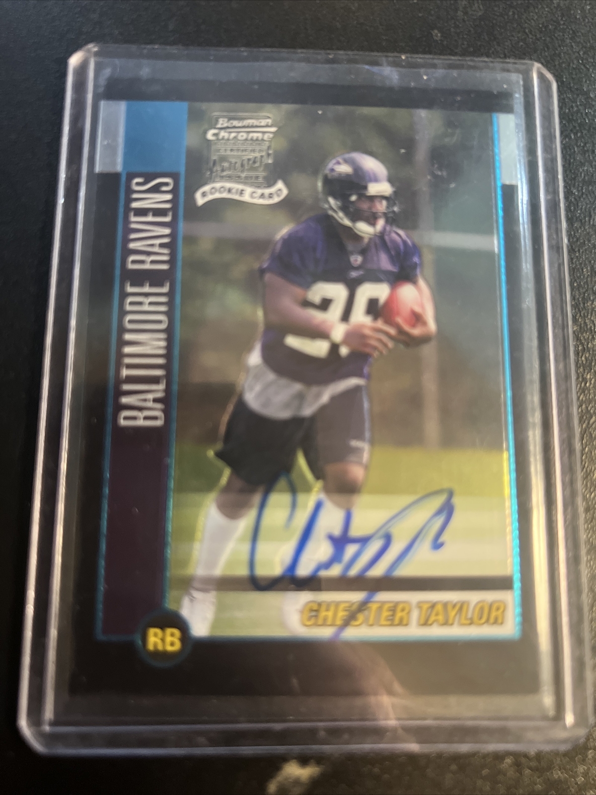 CHESTER TAYLOR 2002 BOWMAN CHROME AUTOGRAPH RC #249 Baltimore Ravens | eBay