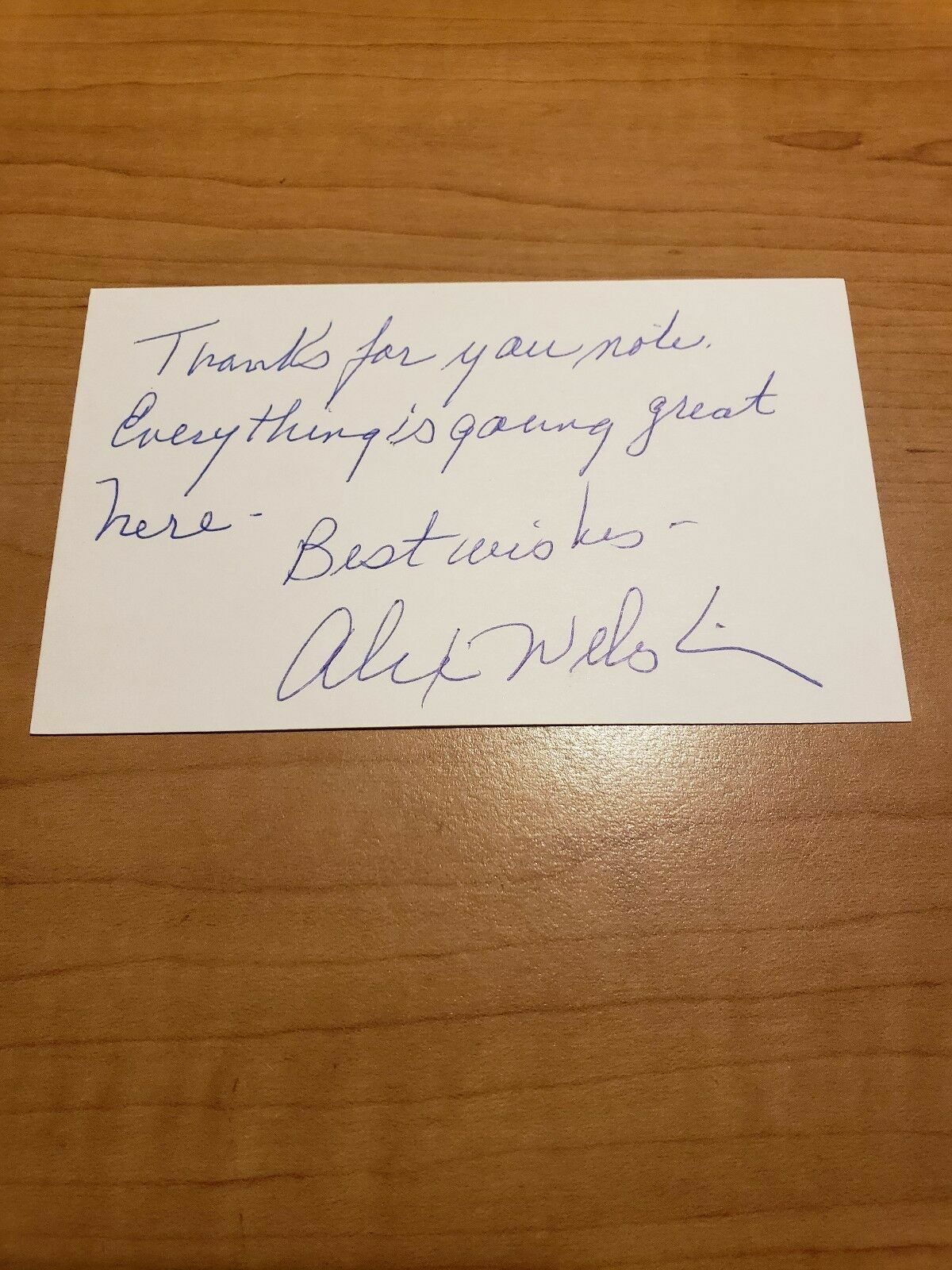 ALEX WEBSTER - FOOTBALL - AUTOGRAPH SIGNED - INDEX CARD -AUTHENTIC ...