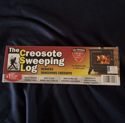 Creosote Sweeping Log for Fireplaces and Woodstoves Chimney Maintenance ...