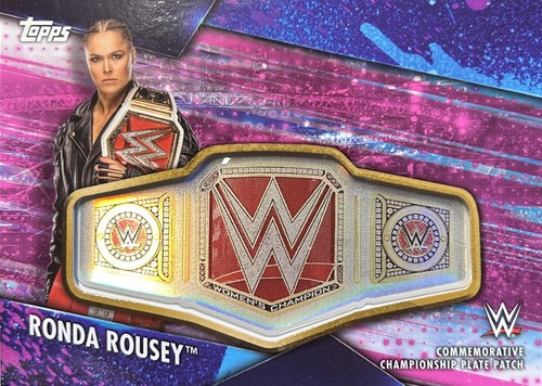 2020 Topps WWE Women's Division - Championship Plate Patch Ronda Rousey ...