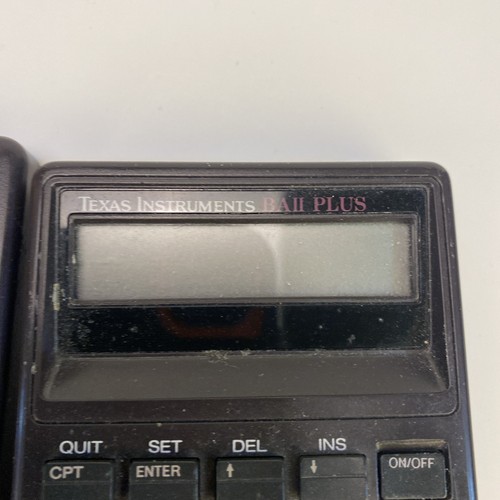 Texas Instruments BA II PLUS Financial Calculator with Cover and ...