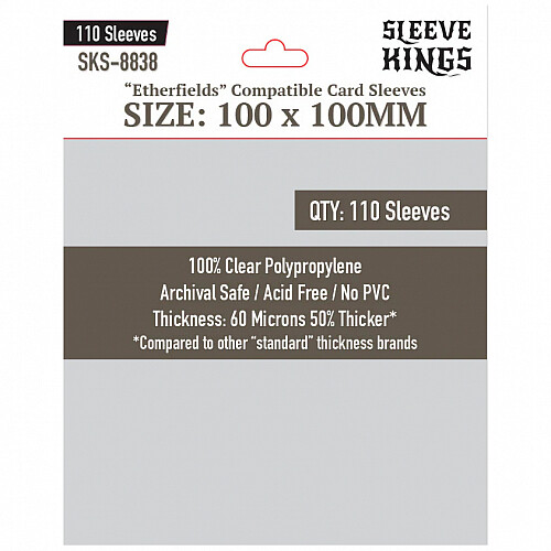 Etherfields Compatible Card Sleeves (110 Pezzo) 100x100mm - Involucro ...