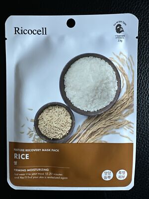 RICOCELL Nature Recovery Facial Mask Sheet #1-Rice | eBay