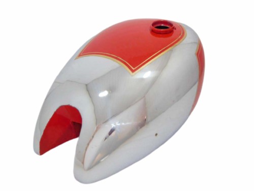 Gas Tank For Matchless Twin G9 G12 In Red Paint And Chrome (Fuel Tank ...