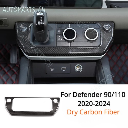 Dry Carbon Fiber Center Control Shift Panel Cover Trim For Defender 90/ ...