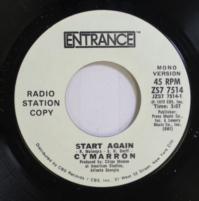 Rock Promo Nm! 45 Cymarron - Start Again / Start Again On Entrance | eBay