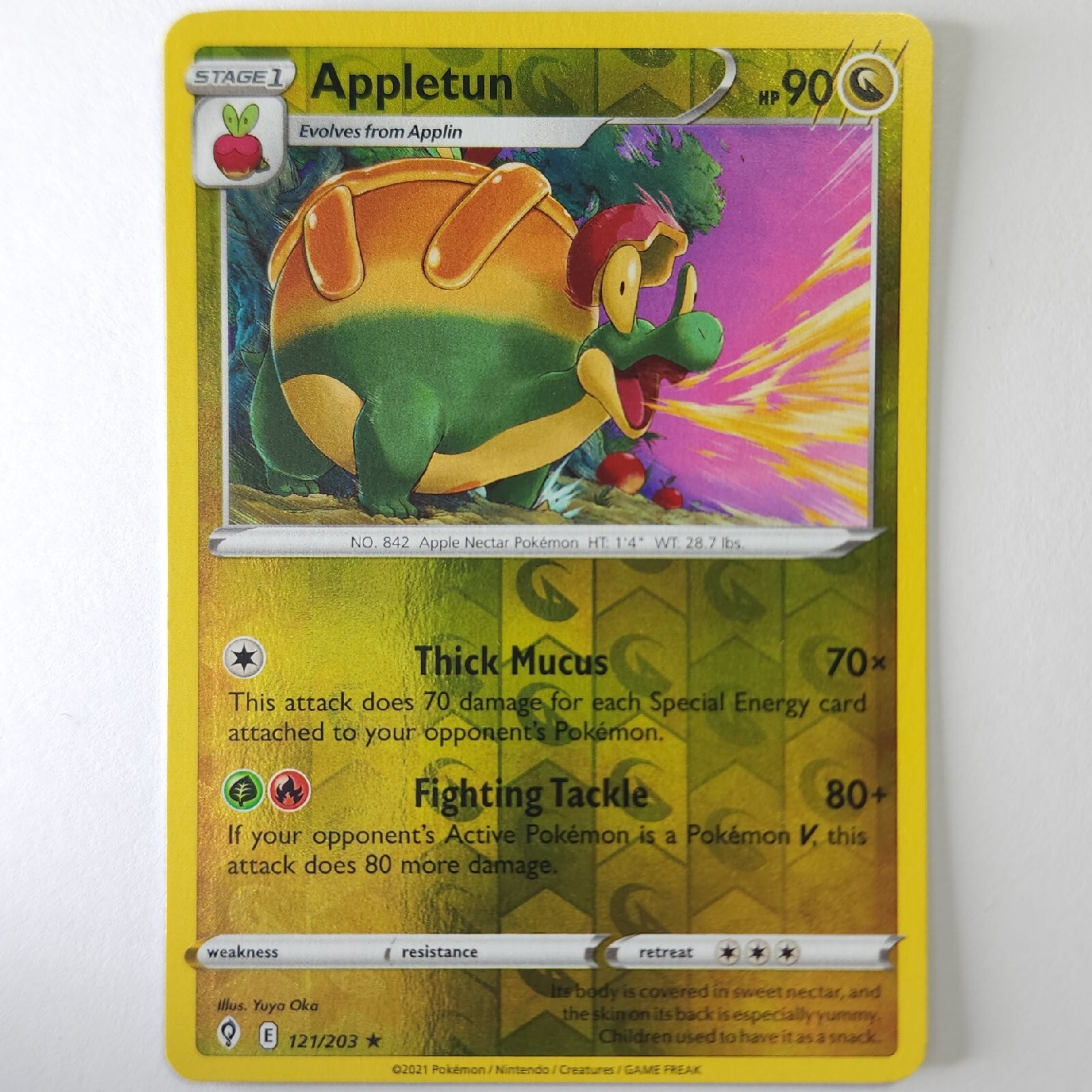 Pokémon TCG Appletun 121/203 Reverse Holo Rare Evolving Skies | eBay
