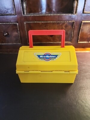 Vintage Micro Machines Yellow Toolbox Pit Kit Galoob Toy With One Car ...