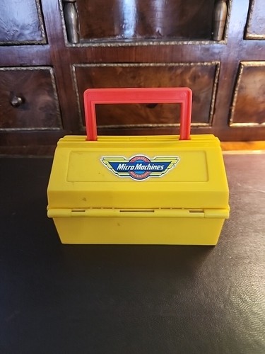 Vintage Micro Machines Yellow Toolbox Pit Kit Galoob Toy With One Car ...