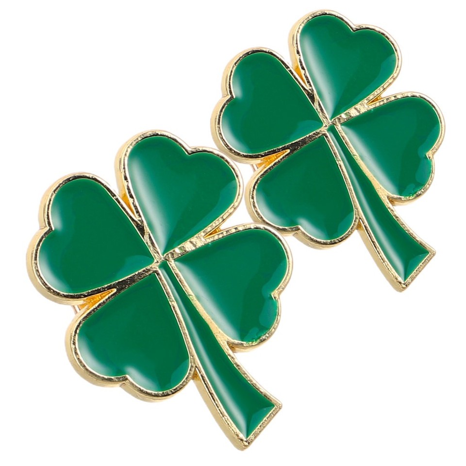 2 Pcs Shamrock Brooches for Women Holiday Irish Festival Jewelry | eBay ...