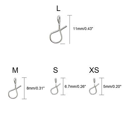 100pcs Fly Fishing Speed Clips Quick Change No Knot Snaps Stainless ...