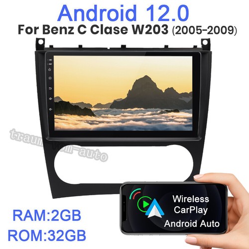 CarPlay For Mercedes Benz W203 W209 GPS 9" Android12 Radio Car Stereo ...