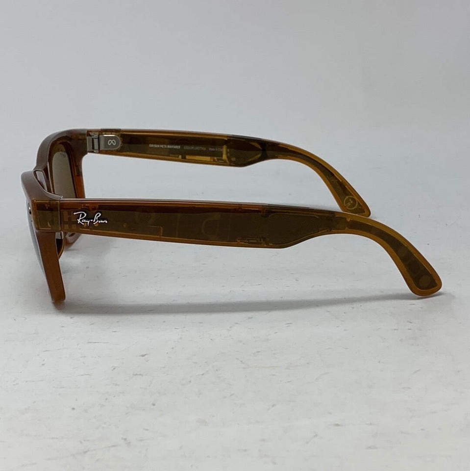 Ray-Ban Meta Wayfarer Smart Sunglasses RW4008 Shiny Caramel and Polar ...